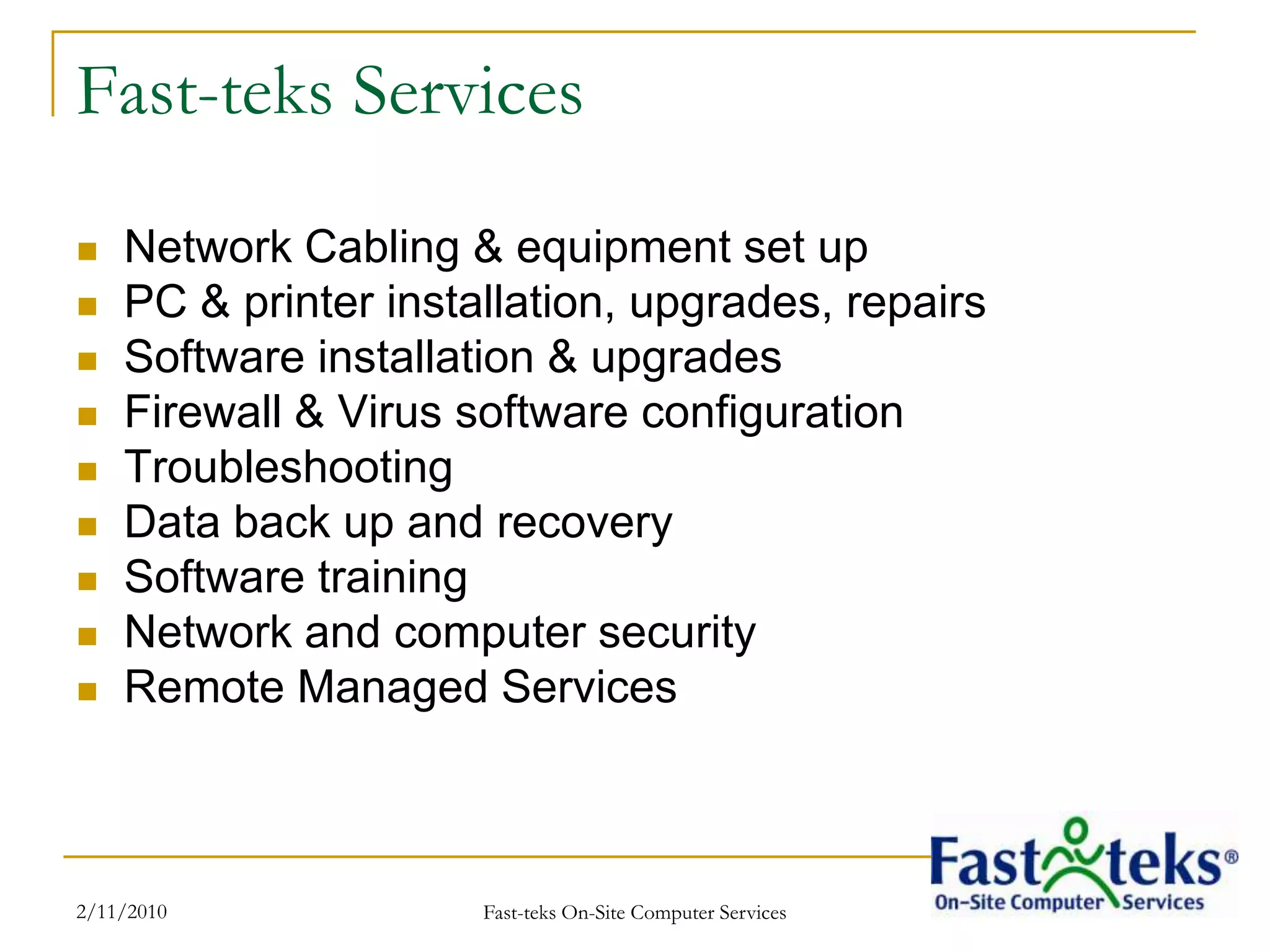 Fast Teks Ppt | PPT Fast Teks Ppt | PPT