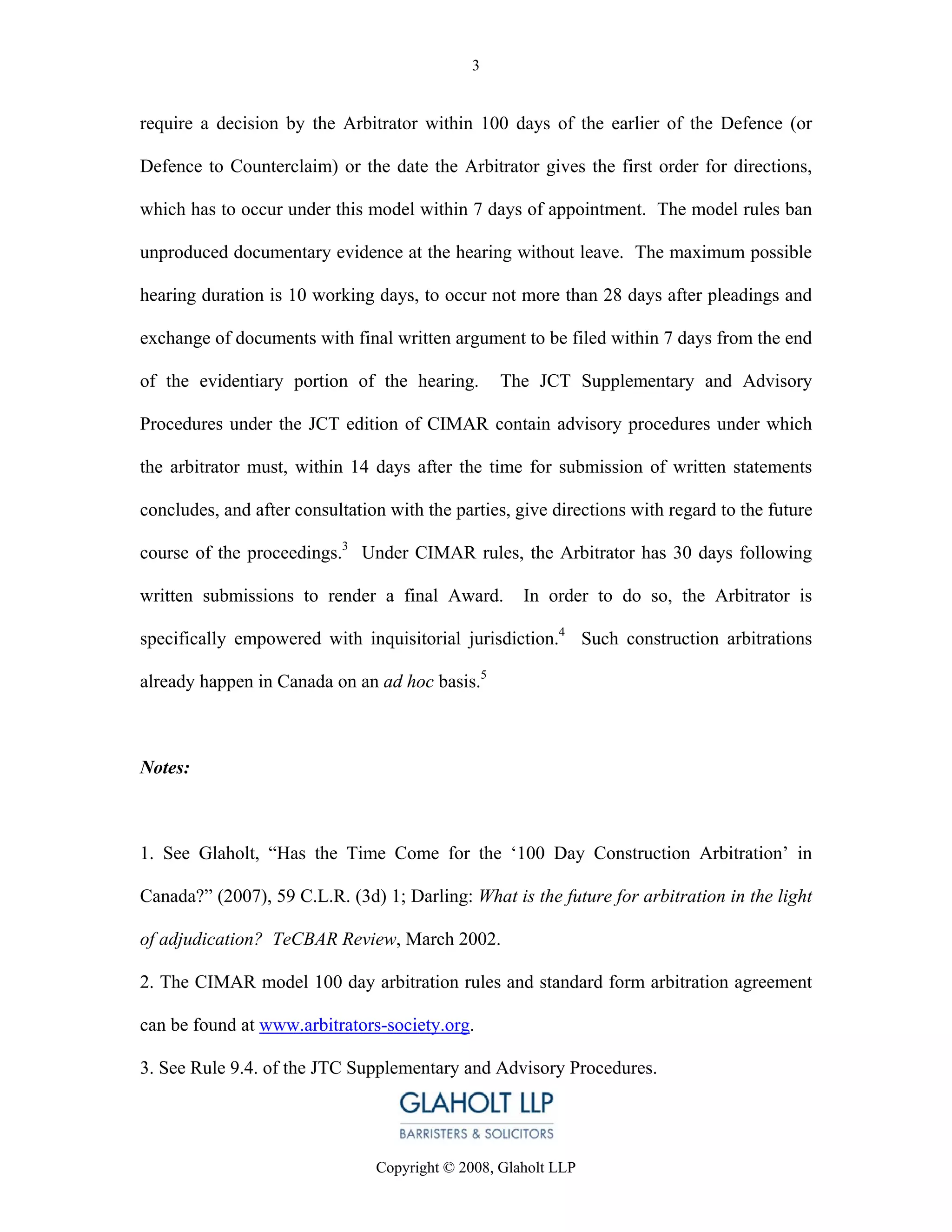 Fast track arbitration | PDF