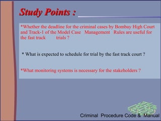 Fast Track criminal Court - Rape Trial managment | PPT