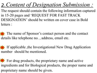 USFDA-Fast Track Designation | PPTX