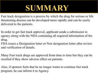 USFDA-Fast Track Designation | PPTX