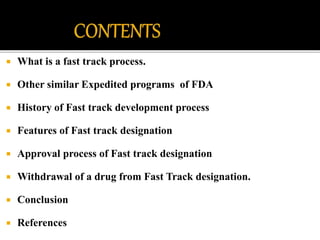 USFDA-Fast Track Designation | PPTX