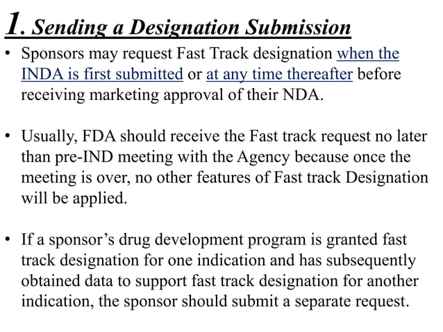 USFDA-Fast Track Designation | PPTX