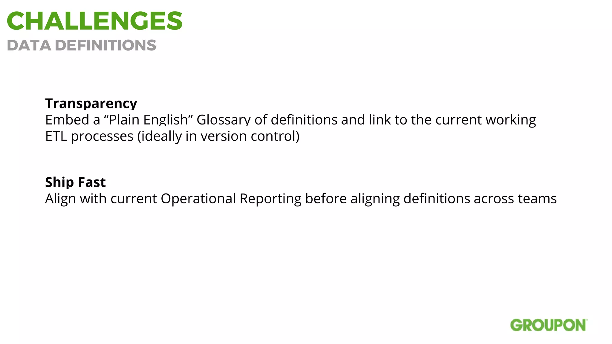Fast tracking dashboard creation at groupon | PPTX