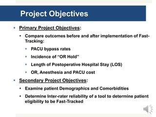 Fast Tracking Ambulatory Surgery Patients | PPT