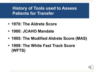 Fast Tracking Ambulatory Surgery Patients | PPT
