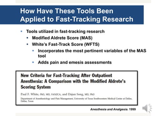 Fast Tracking Ambulatory Surgery Patients | PPT