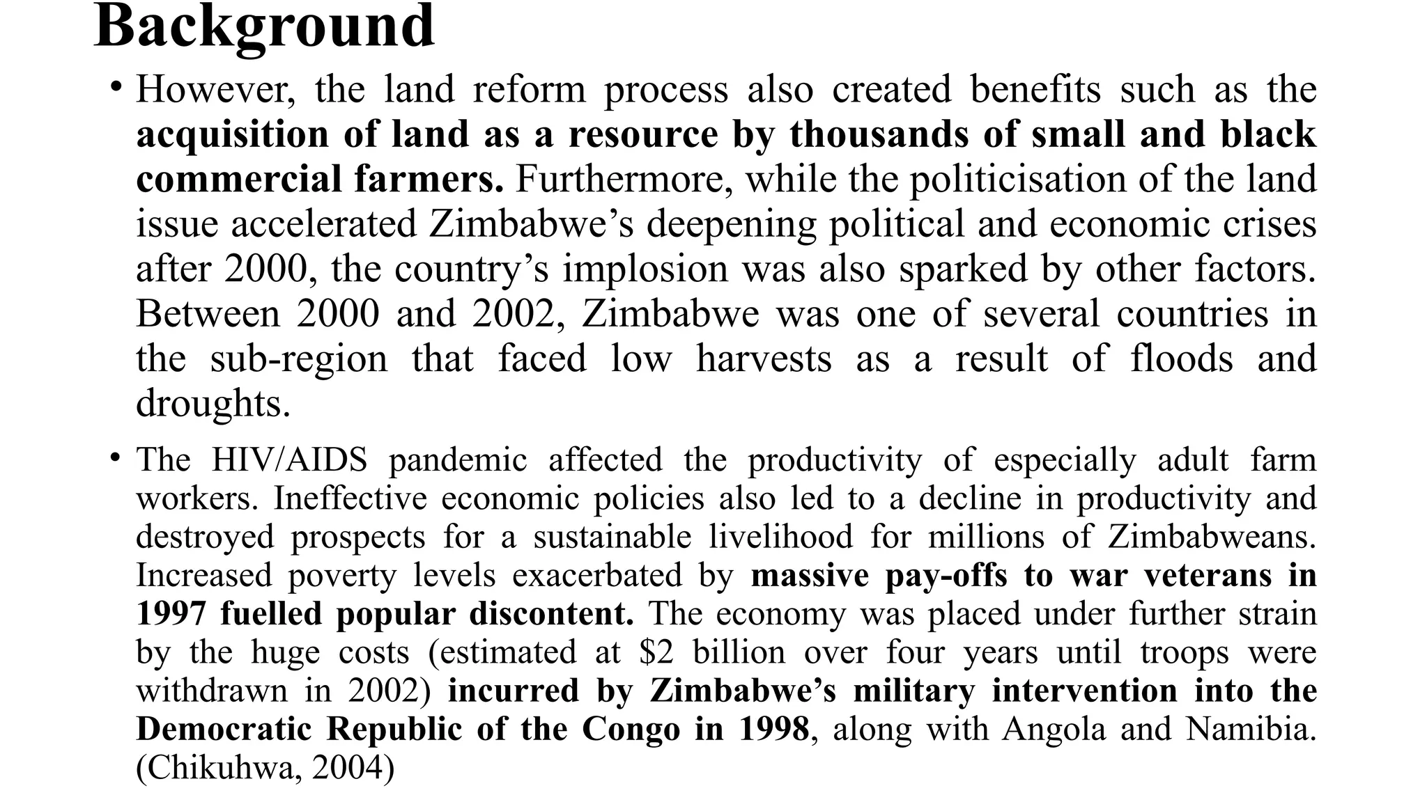 Fast Track Land Reform Program in Zimbabwe.pptx