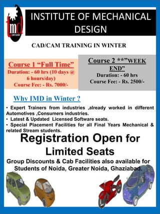 CAD/ CAM TRAINING Center in Noida | PPTX