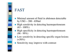 Focused Abdominal Sonography for Trauma | PDF