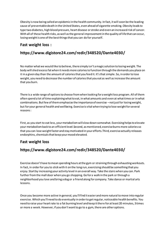 Fast Weight Loss Pdf