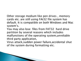 Fat 32 file system | PPTX