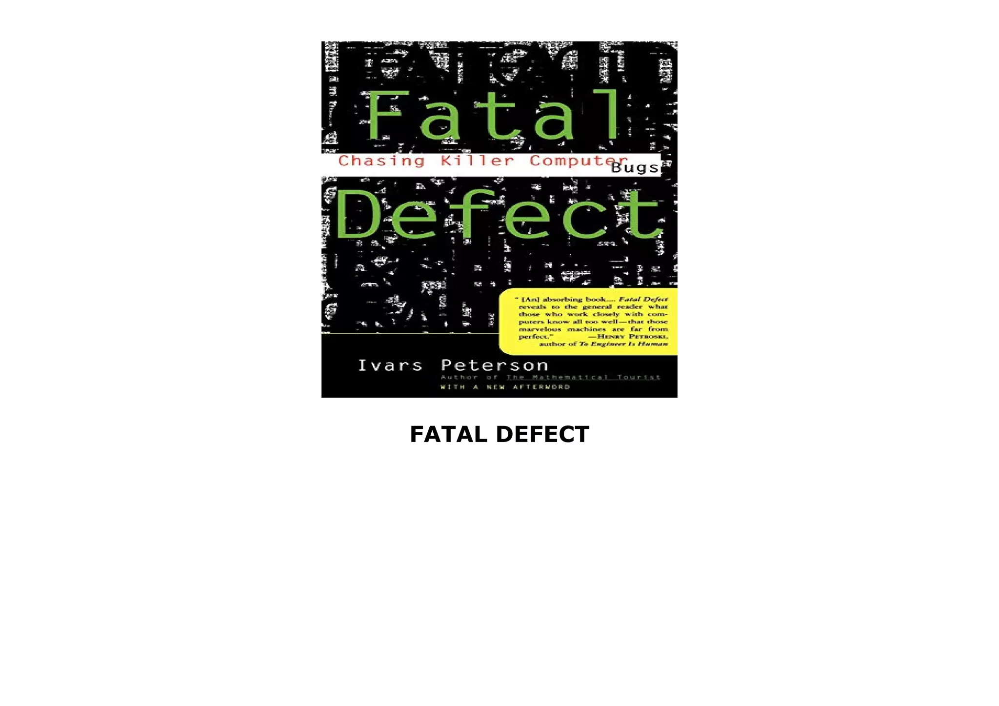FATAL DEFECT | PPT