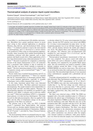 Thermal-optical analysis of polymer–liquid crystal microfibers | PDF