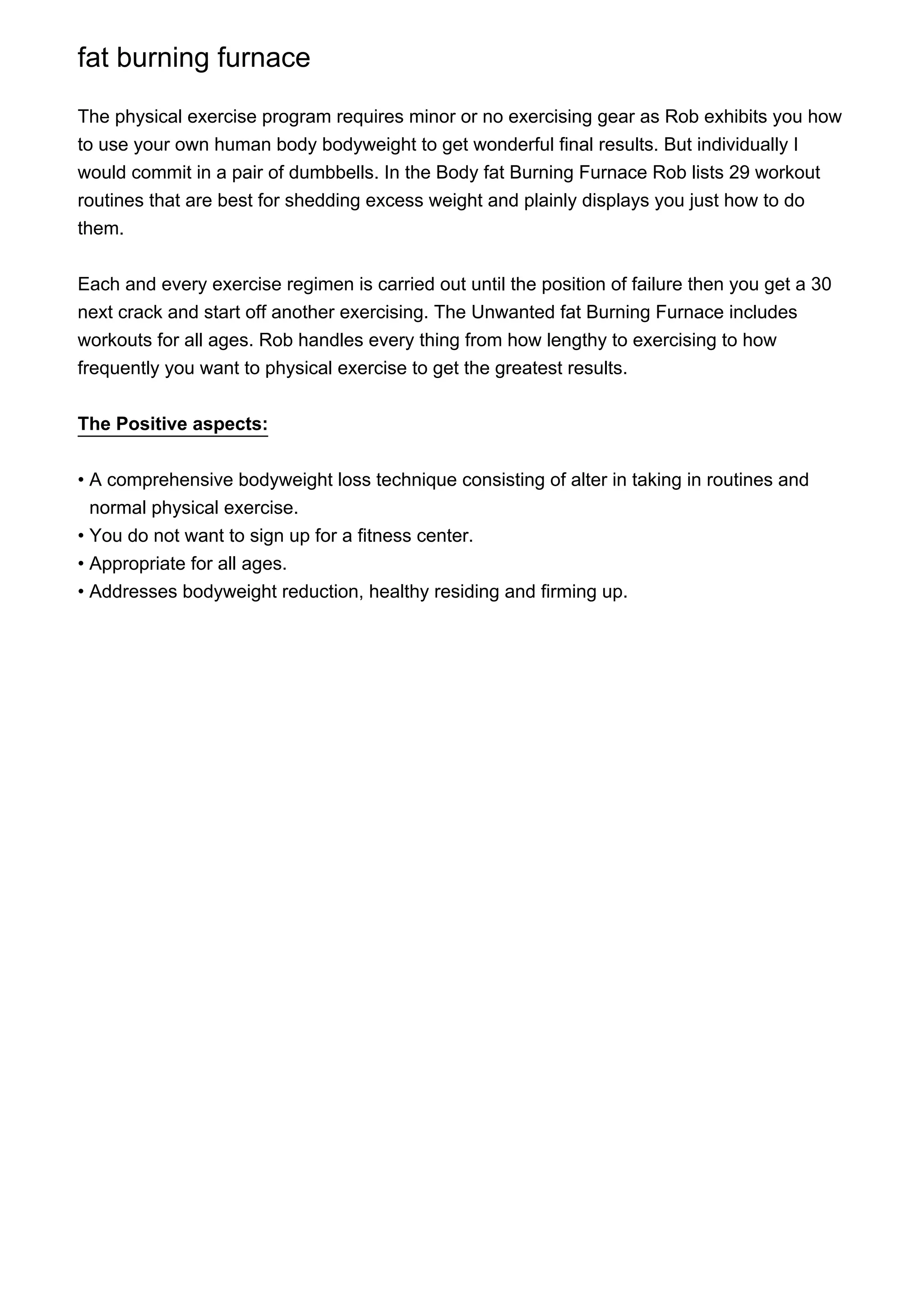 fat burning furnace | PDF