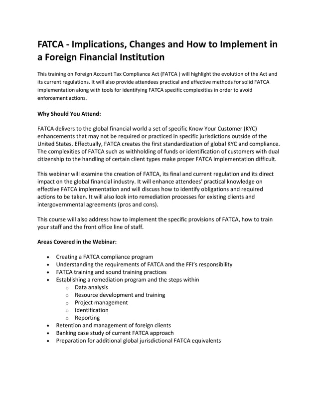 Fatca | PDF