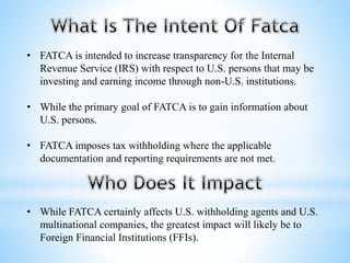 FATCA OVERVIEW | PPTX