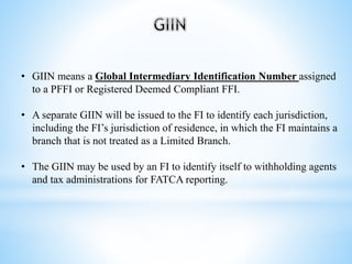 FATCA OVERVIEW | PPTX