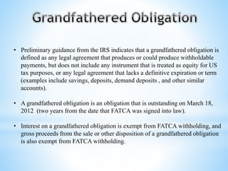 FATCA OVERVIEW | PPTX