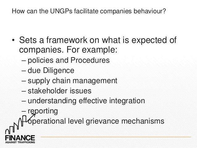 UNGPs and human trafficking