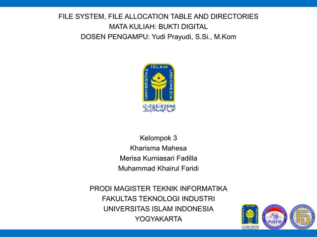 File System, FAT and Directories | PPT