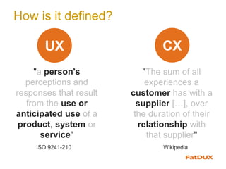 User Experience vs Customer Experience - same,same but different | PDF ...