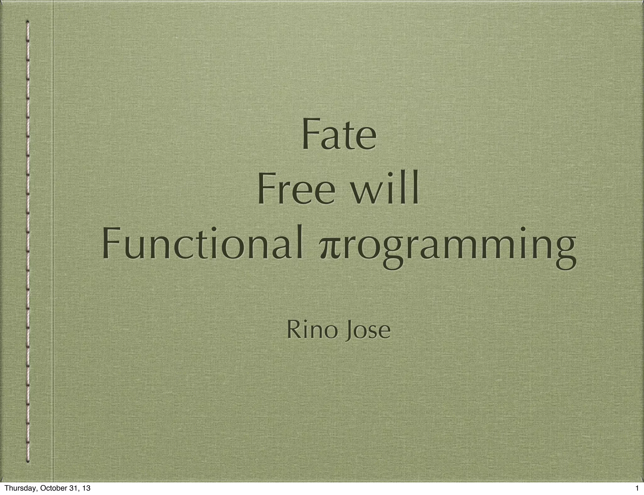 Fate and functional programming | PPT