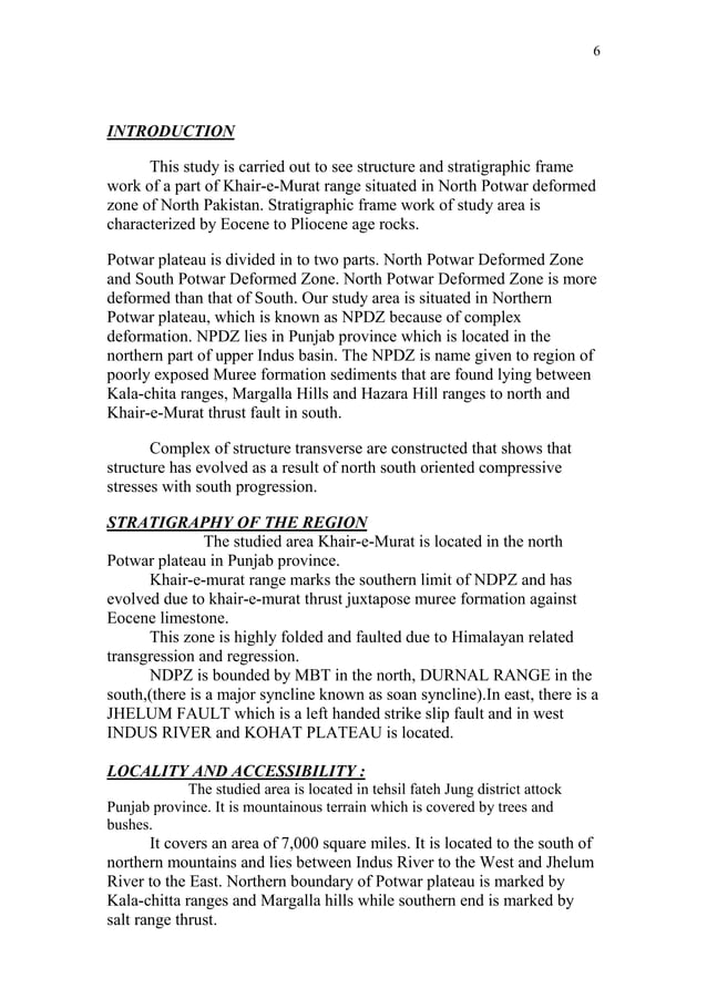 Fateh Jhang Field Report | PDF