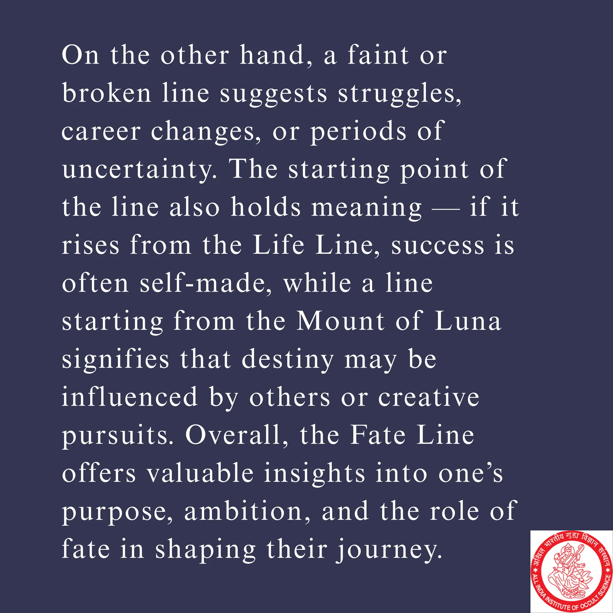 Understanding the Fate Line in Palmistry | PDF