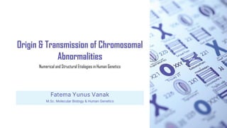 Chromosomal Abnormalities: Numerical and Structural Etiologies in Human ...