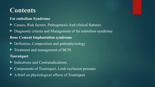 Comprehensive Overview of Fat Embolism Syndrome, Bone Cement ...