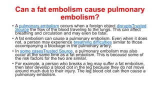 Fat embolism presentation.pdf.health education | PDF