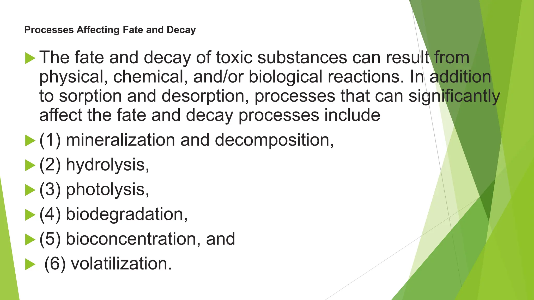 Fate of pollutants and pathways in environment | PPTX
