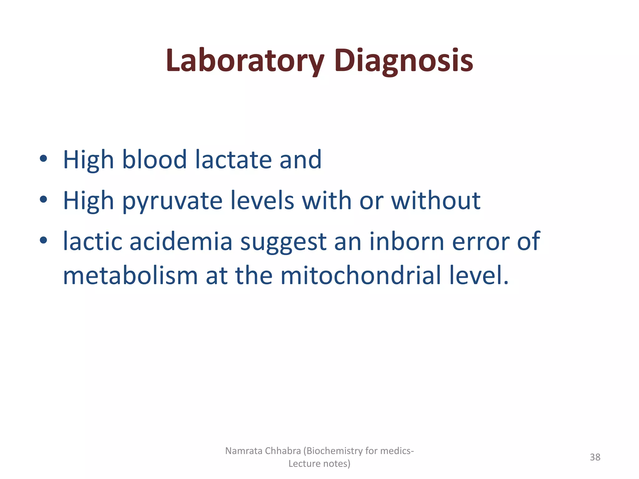 Fate of pyruvate - A quick review | PPTX