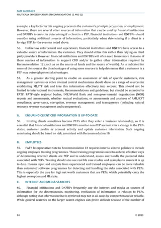 FATF guidance on politically exposed persons 'PEPS' | PDF