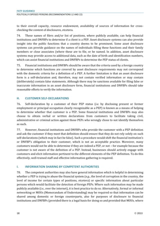 FATF guidance on politically exposed persons 'PEPS' | PDF