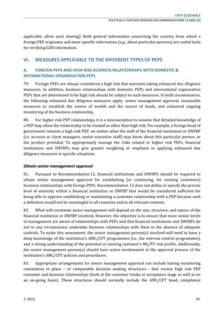 FATF guidance on politically exposed persons 'PEPS' | PDF