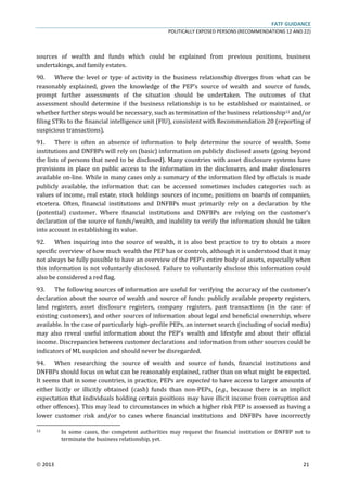 FATF guidance on politically exposed persons 'PEPS' | PDF