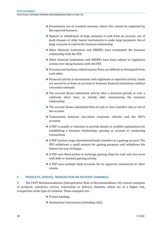 FATF guidance on politically exposed persons 'PEPS' | PDF