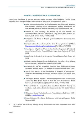 FATF guidance on politically exposed persons 'PEPS' | PDF