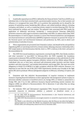 FATF guidance on politically exposed persons 'PEPS' | PDF