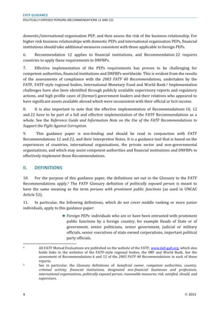 FATF guidance on politically exposed persons 'PEPS' | PDF