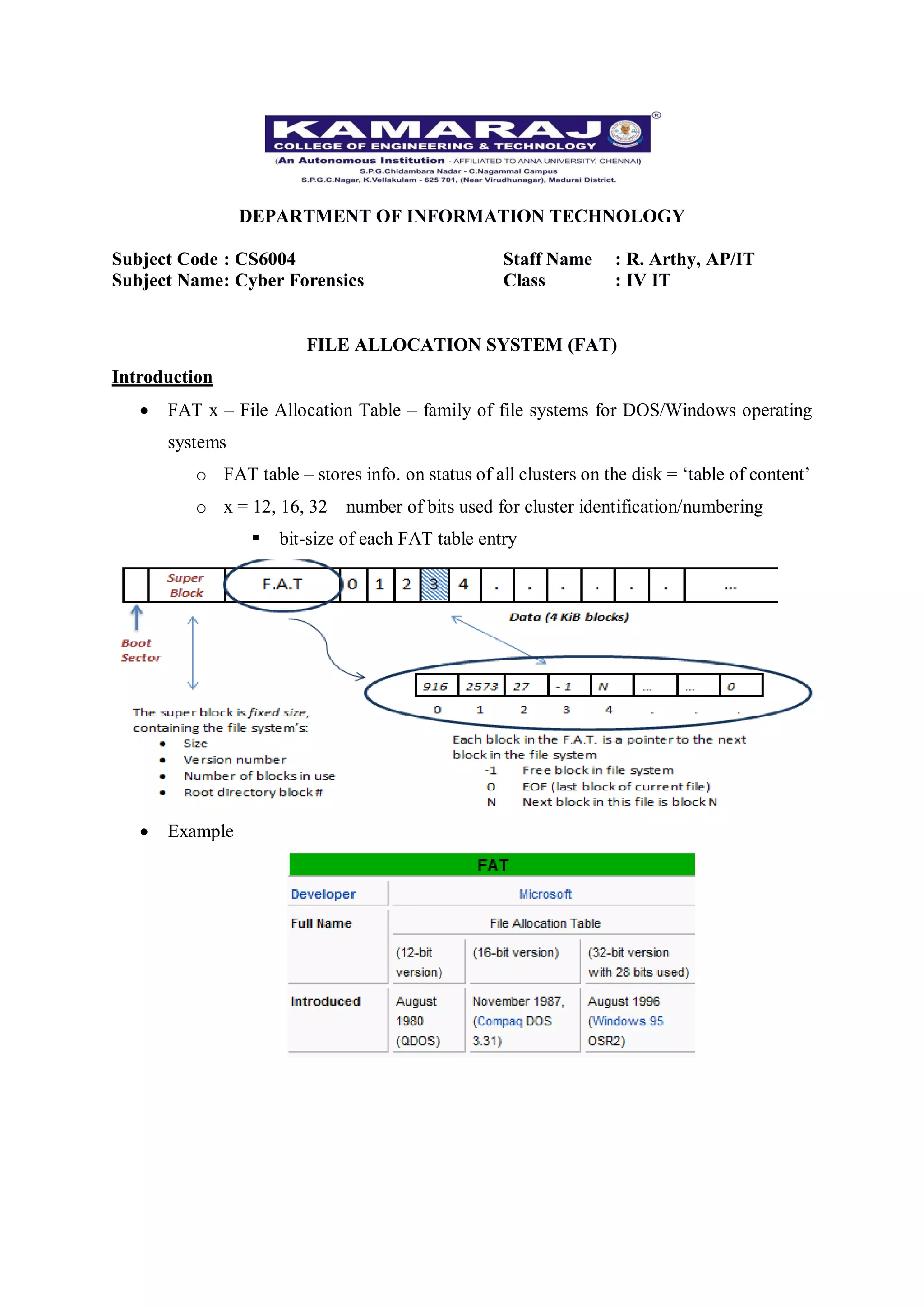 Fat File Systems Pdf Operating Systems Computer Software And