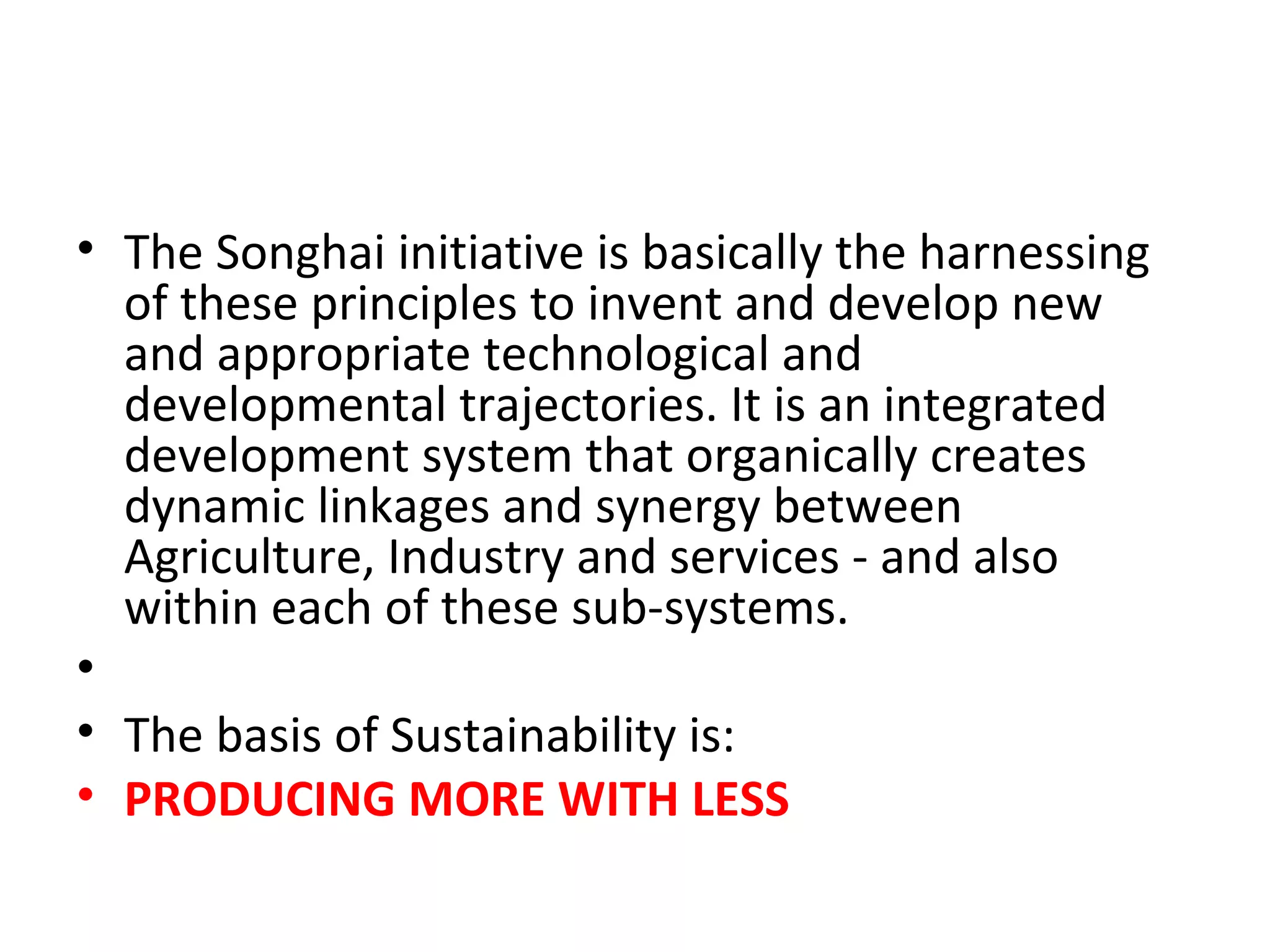 Songhai regenerative agriculture: super soils deploying effective and ...