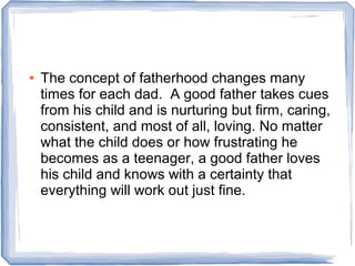 Fatherhood | ODP
