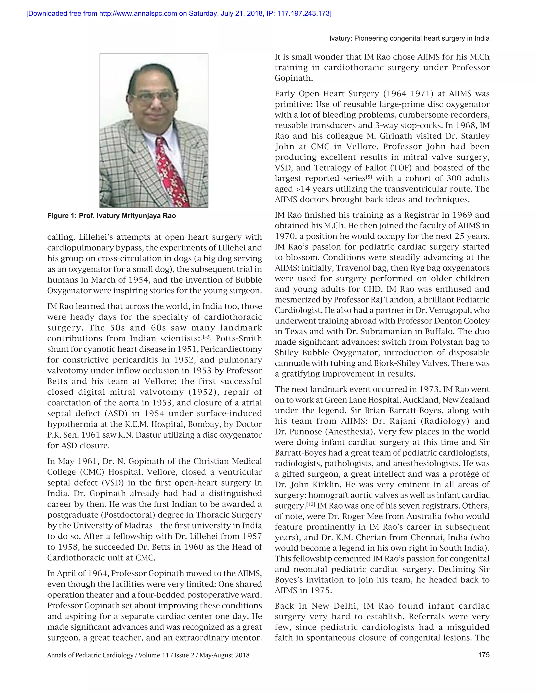 Father of cardiac surgery in india | PDF