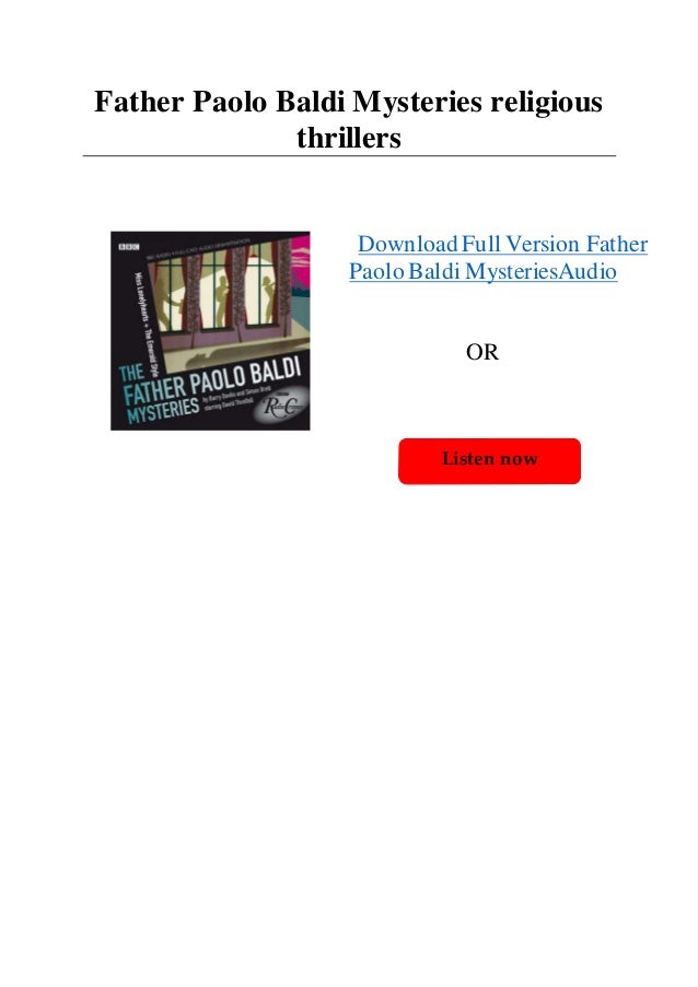 Father Paolo Baldi Mysteries religious thrillers