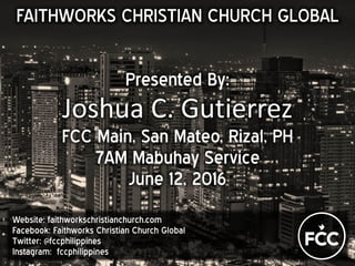 FATHERS DAY - YAN ANG TATAY KO - PTR. JOSHUA GUTIERREZ - 7AM MABUHAY ...