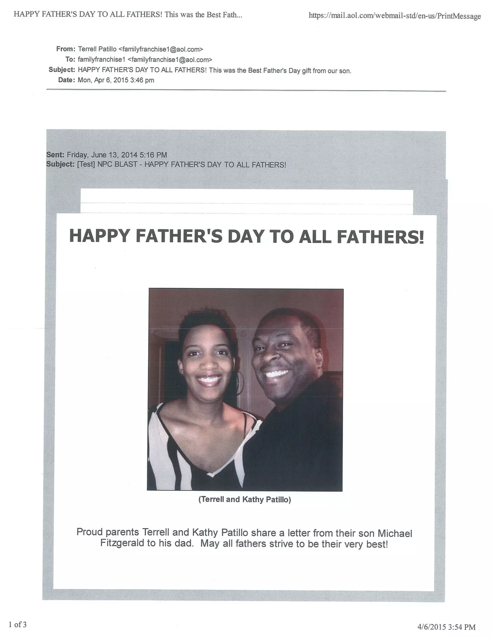 Father's Day letter | PDF