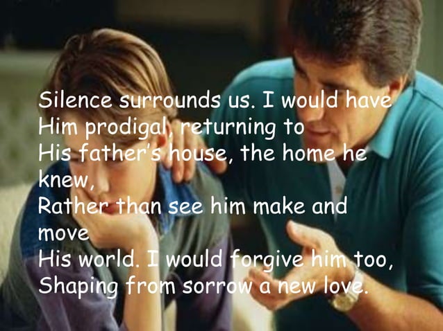 Father to son elizabeth jennings | PPTX